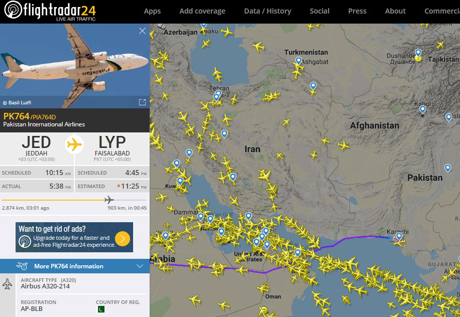 Airspace closure? PEW & MUX bound flights being diverted? - Page 3 ...