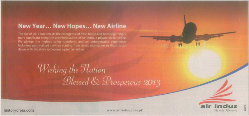 Air Indus New Year 2013 Message - History of PIA - Forum