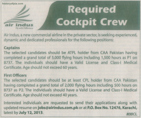 Air Indus Hiring Boeing 737 Pilots - History of PIA - Forum