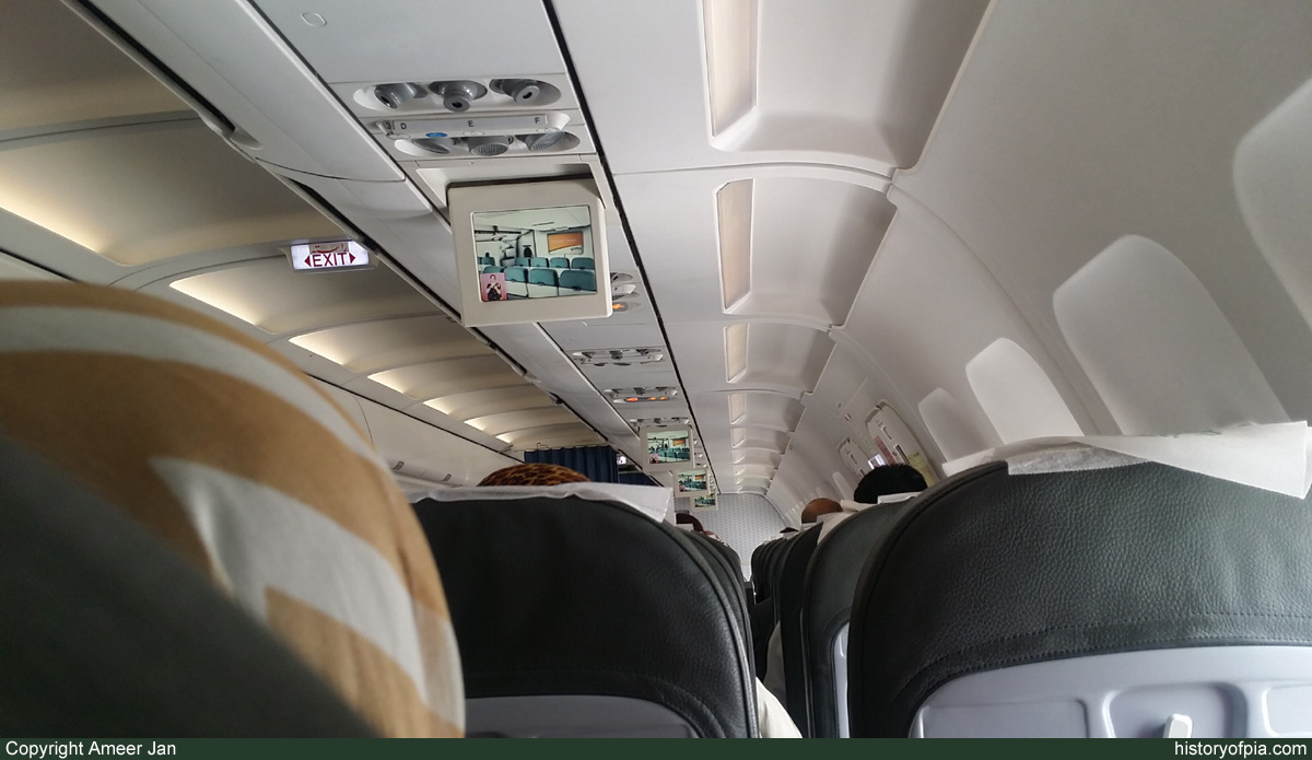 PIA Airbus A320 Passenger Cabin With Drop-down In-flight Entertainment ...
