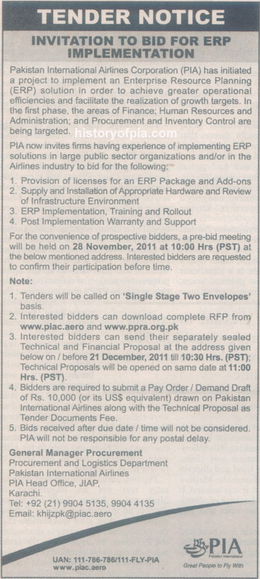 PIA Initiates Project to Implement ERP - History of PIA - Forum